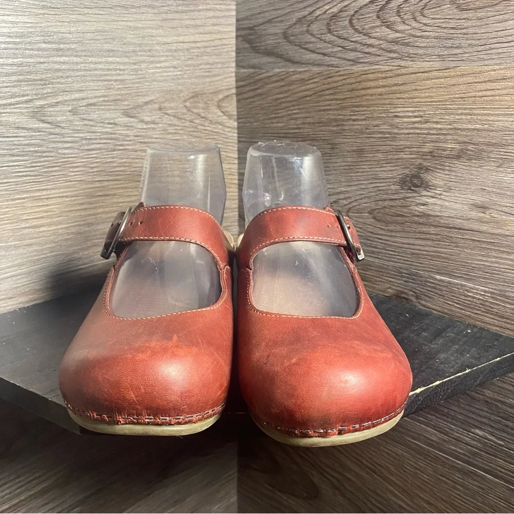 Dansko | Shoes | Dansko Red Brown Mary Jane Clog | Poshmark